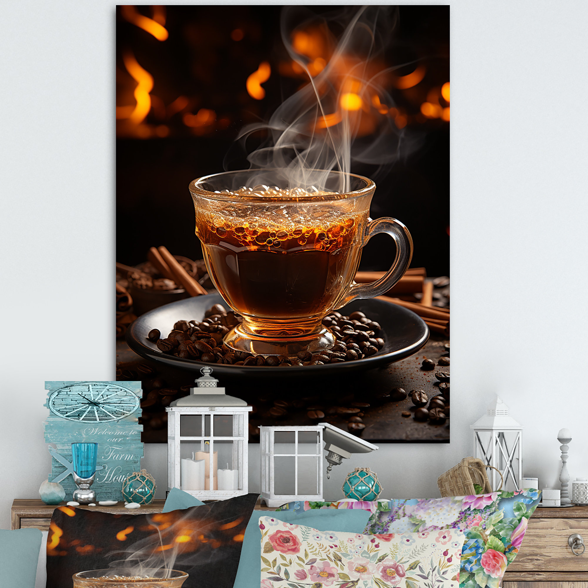 Ebern Designs Cuba Aroma Coffee Harmony On Canvas Print | Wayfair