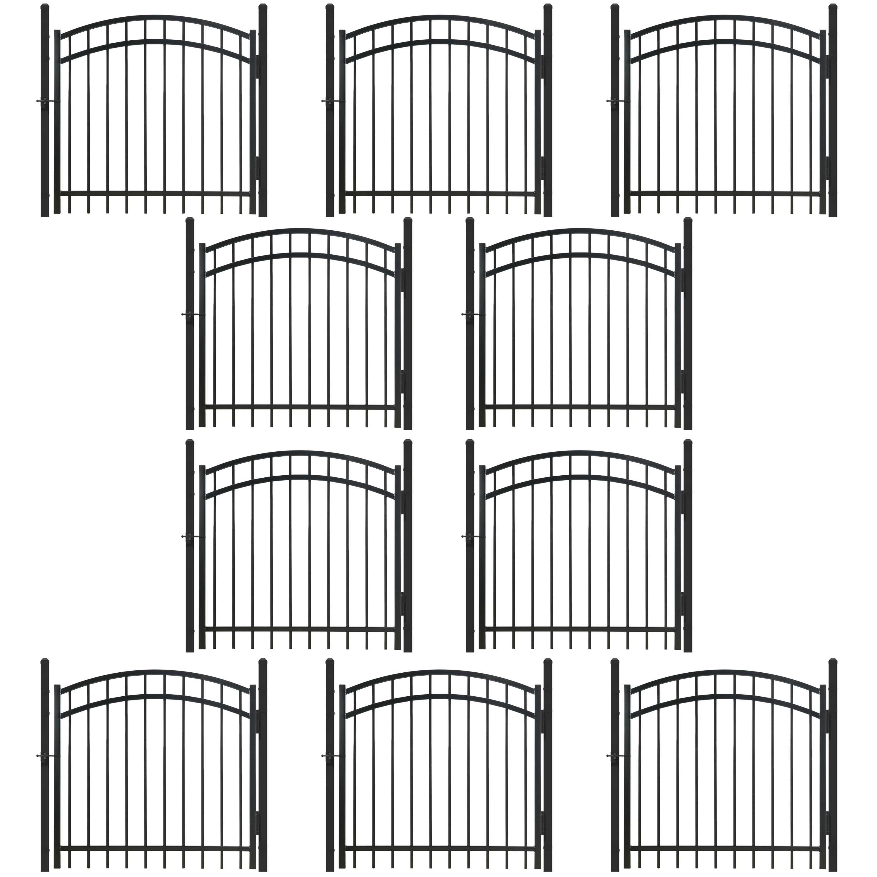 Fencer Wire Heavy Duty Arched Decorative Fence Gate with Gate Lock ...