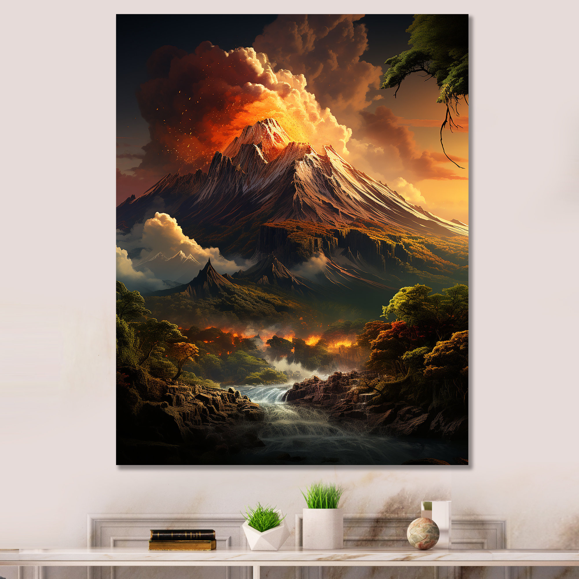 Design Art Volcano Volcanic Awakening II On Canvas Print | Wayfair