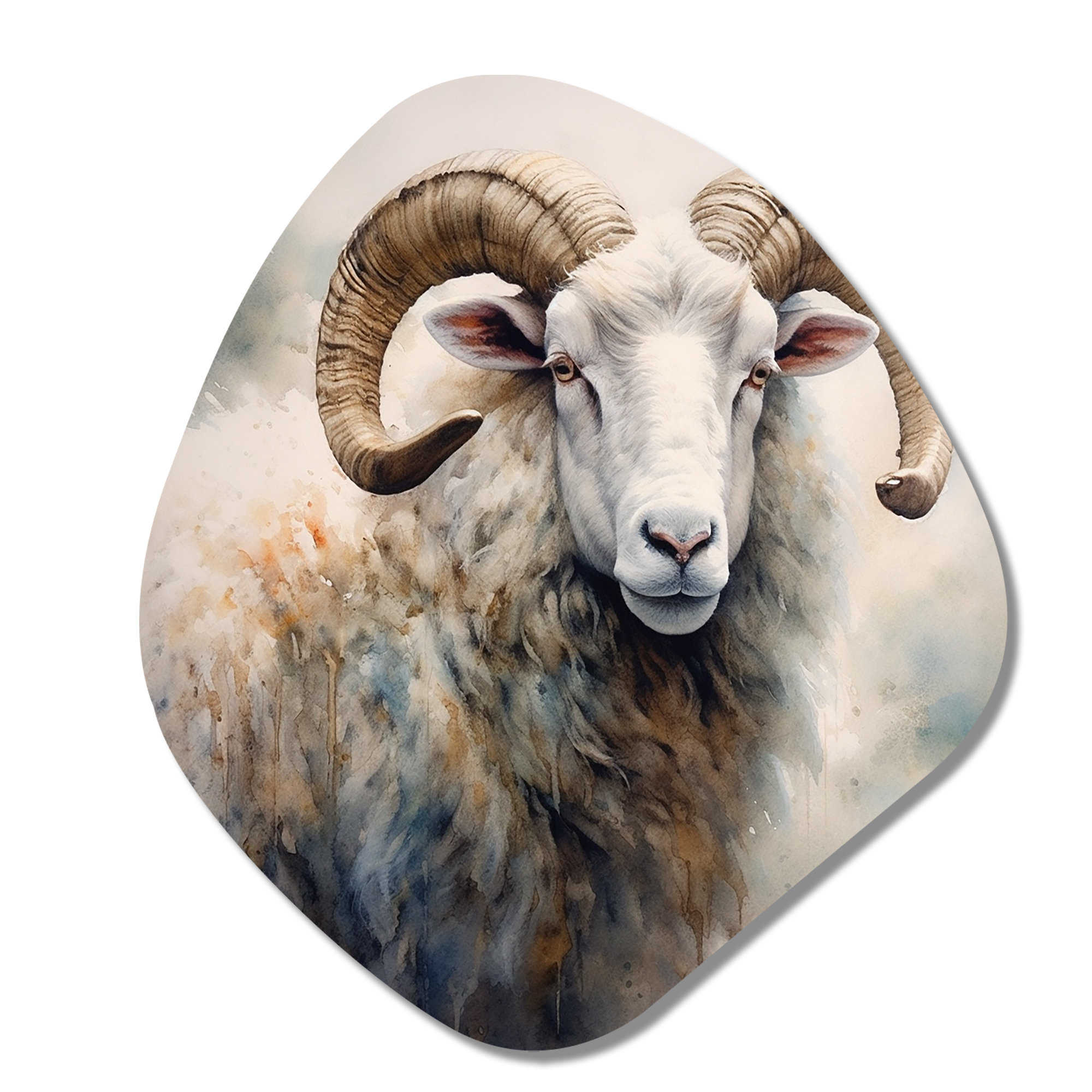 Latitude Run® Wild Sheep II - Sheep Nebula Shape Metal Wall Sculpture ...