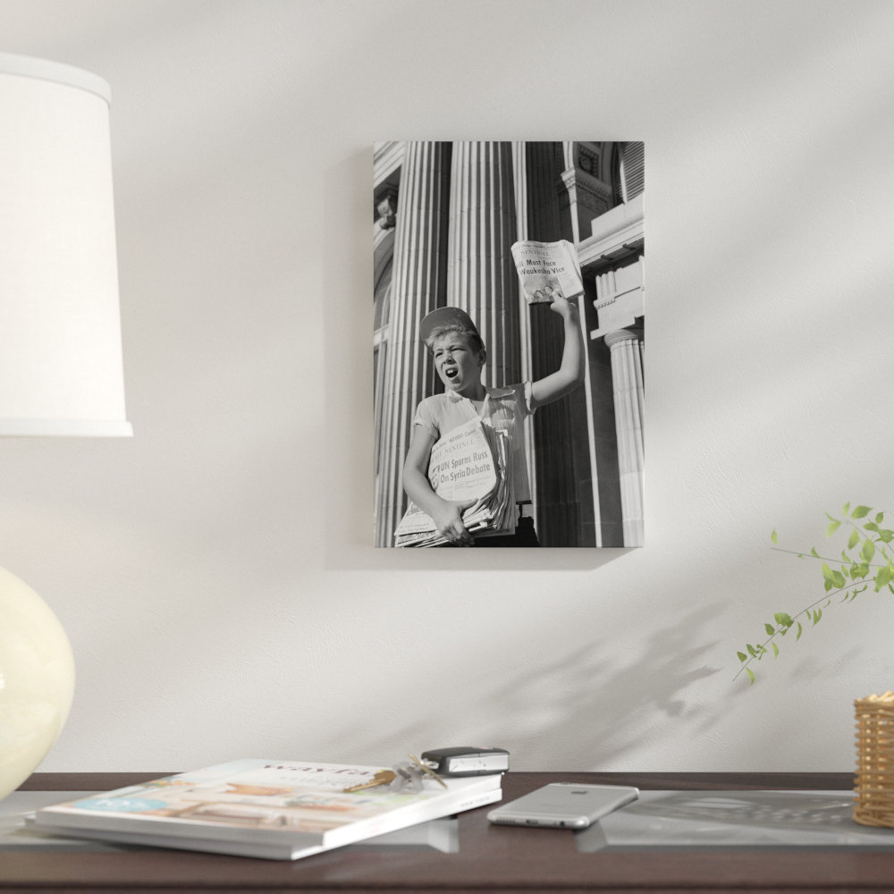 East Urban Home 1960s Paperboy Hawking Selling Newspaper by Vintage ...