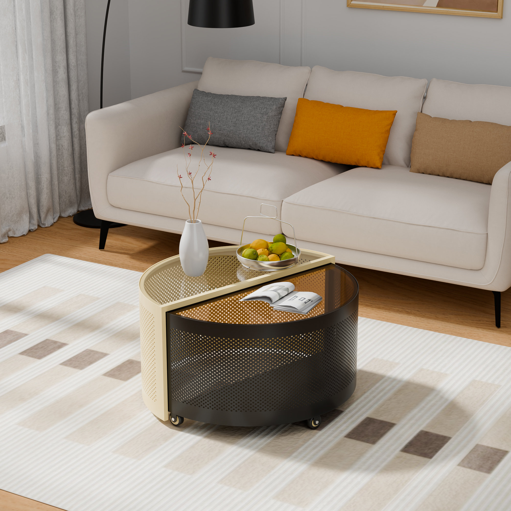 Ivy Bronx Brae Glass Top Nesting Coffee Table - Wayfair Canada