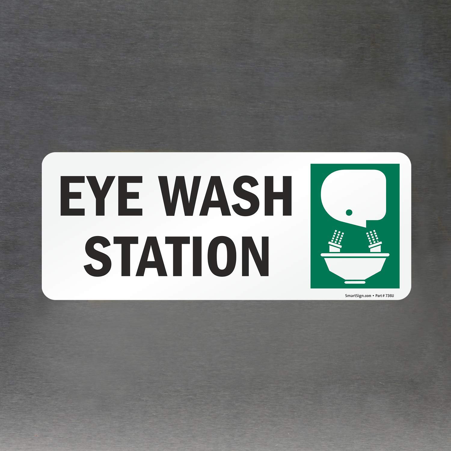 SmartSign Eye Wash Station 4" X 10" Laminated Vinyl Labels, Pack Of 5 ...