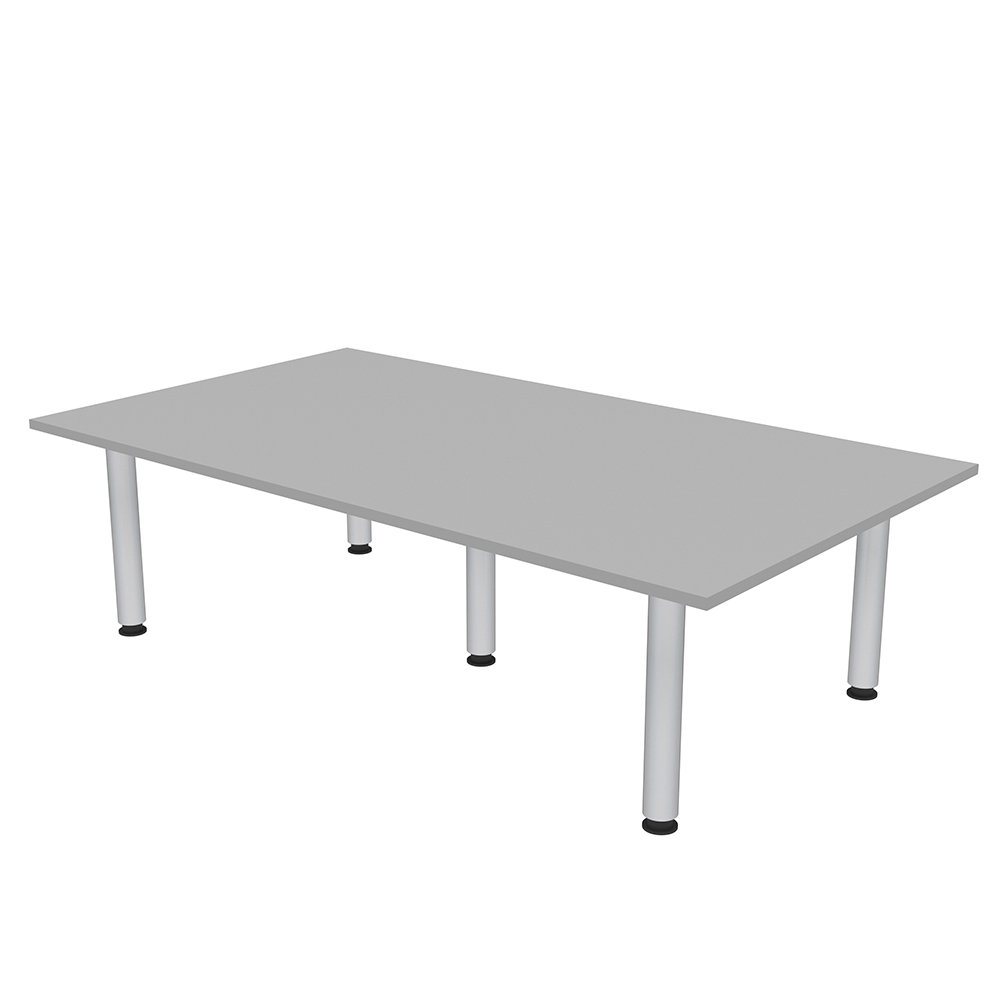 Inbox Zero Nyemia 7 Foot Rectangular Meeting Room Table with Post Legs ...