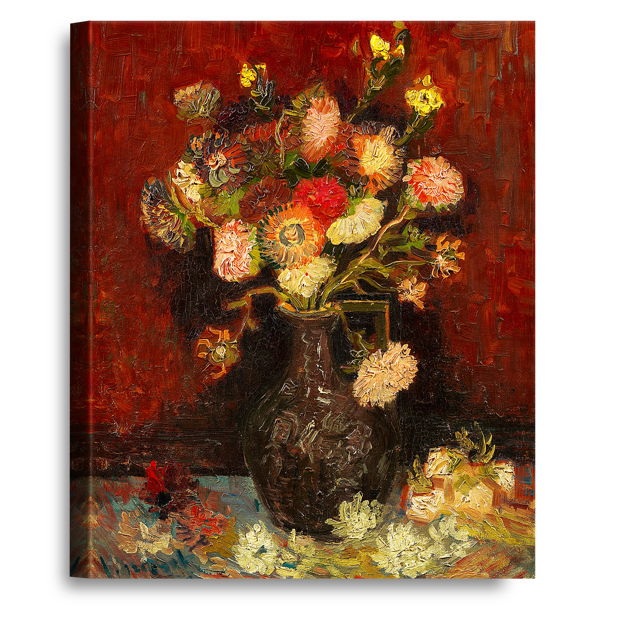 World Menagerie Vase with Chinese Asters and Gladioli by Vincent Van ...