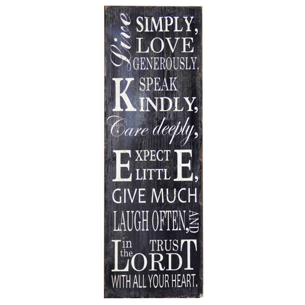 Millwood Pines Text Wall Decor | Wayfair