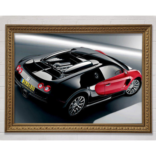 Brayden Studio Bugatti Veyron Side Profile - Single Picture Frame Print ...