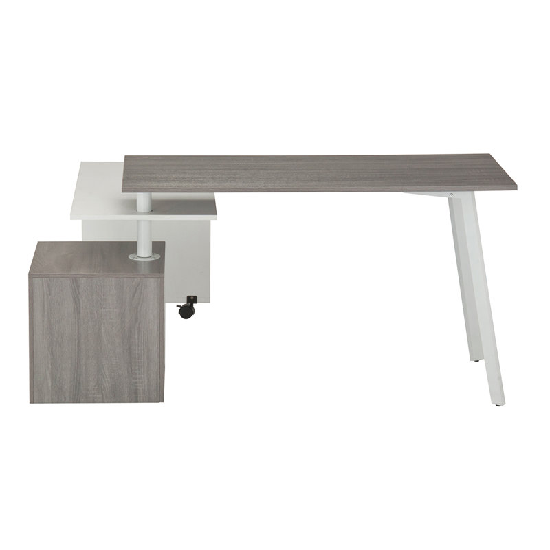 Latitude Run® Rotating Multi-Positional Modern Desk, Grey | Wayfair