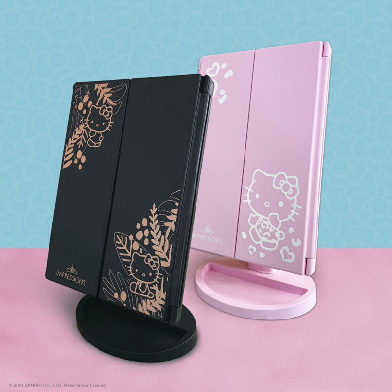 IMPRESSIONS VANITY · COMPANY Hello Kitty Trifold LED Tri Tone Makeup ...
