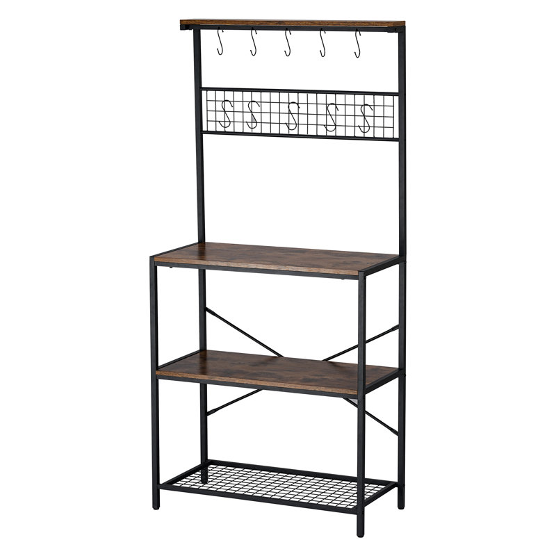 17 Stories Nadisha Bakers Rack Coffee Bar Kitchen Storage Shelf 10 ...