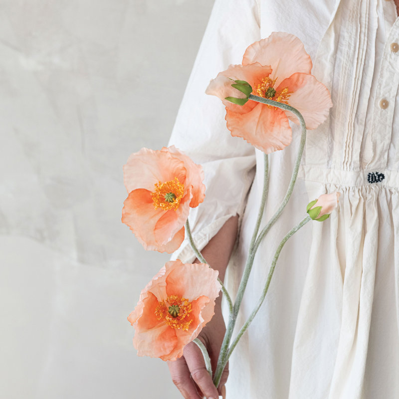 Primrue 12-Piece Faux Poppy Flower Pick | Wayfair