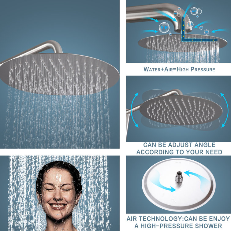 MODLAND Free-Standing Brushed Gold Stainless Steel Bathroom Outdoor ...