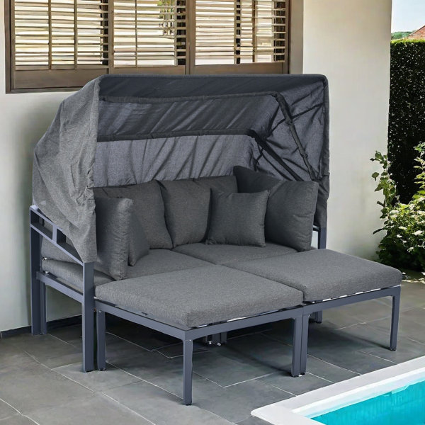 Latitude Run® Amear 63.27'' Iron Outdoor Patio Daybed - Wayfair Canada