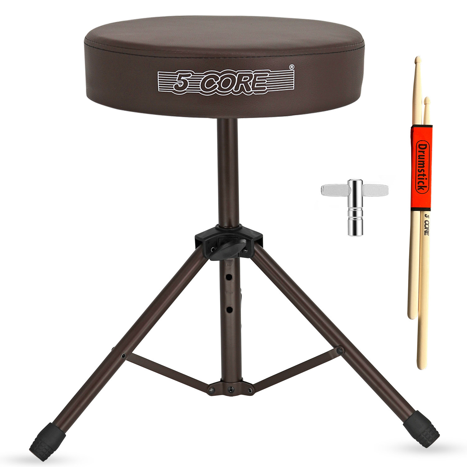 Williston Forge 5 Core Drum Throne Adjustable Guitar Stool 3" Padded ...