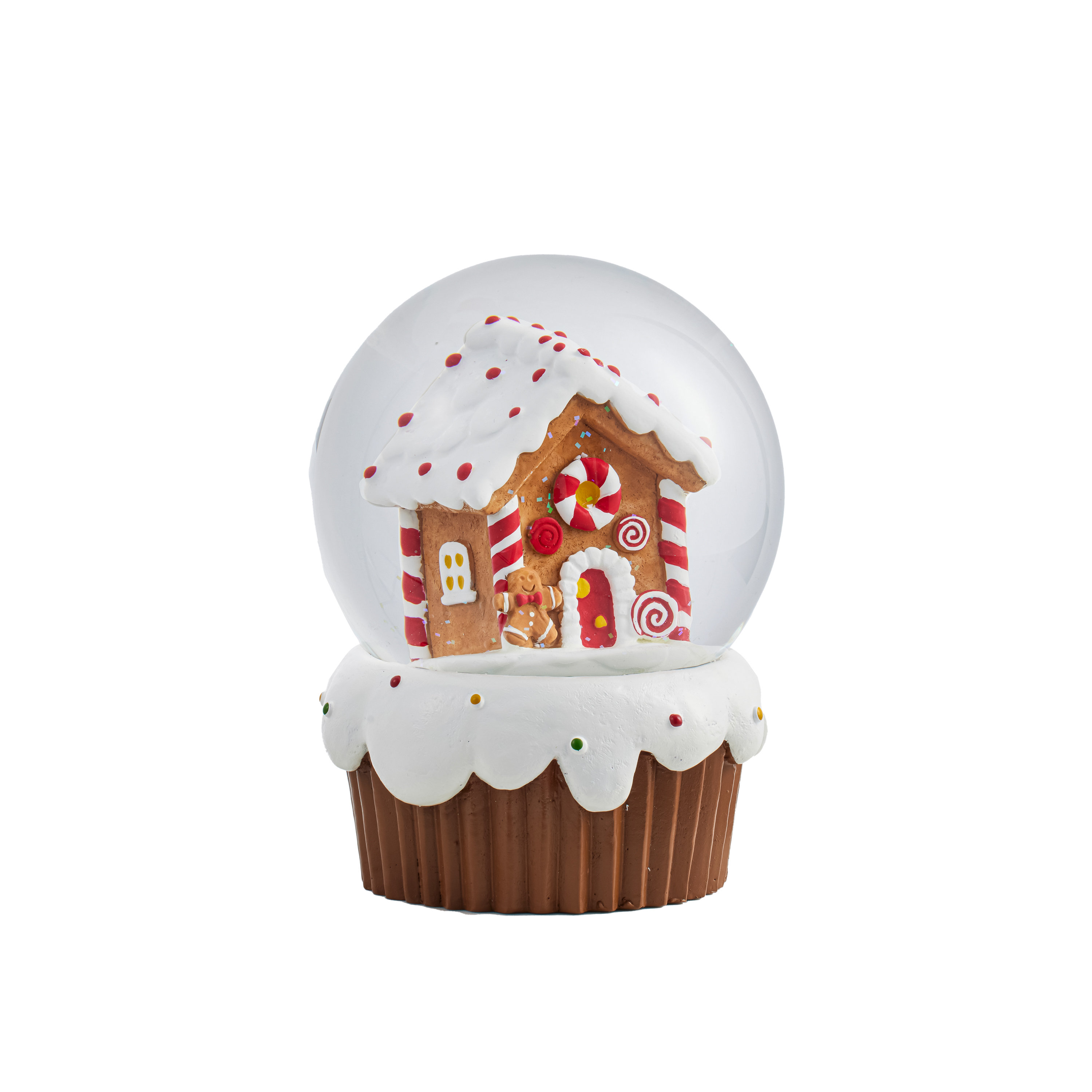 Charlton Home® 5" Resin Gingerbread House Water Globe | Wayfair