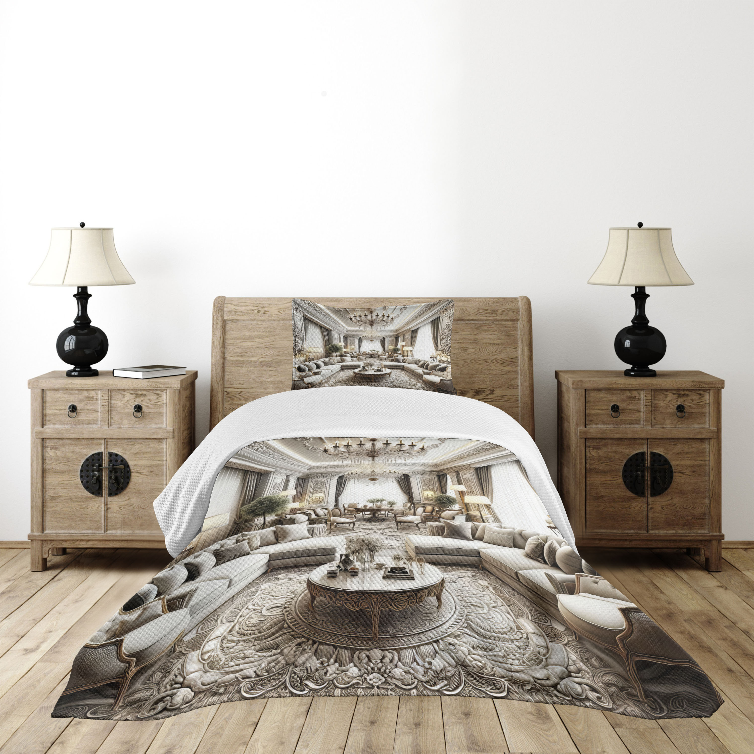 Ambesonne Classic Bedspread Majestic Room in Muted 429975 | Wayfair