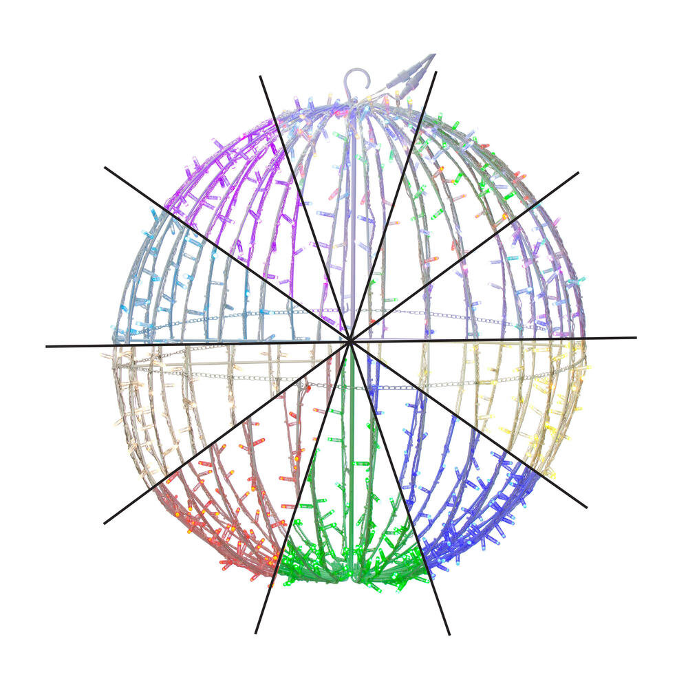 Canora Grey Folding White Metal Sphere with Voltage LED Lights | Wayfair