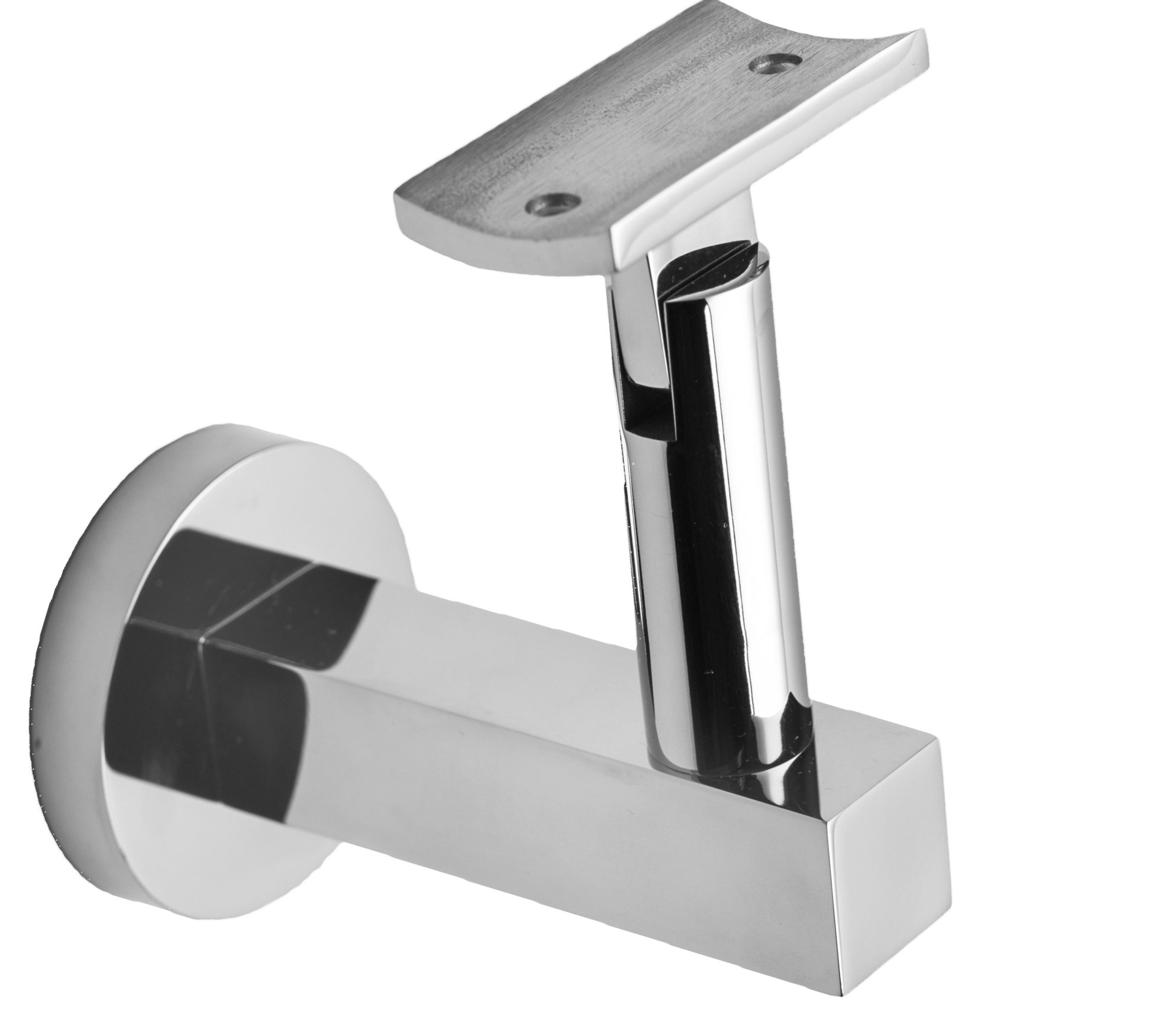 Linnea Concrete Mount Handrail Bracket with Square Rose and Curved ...