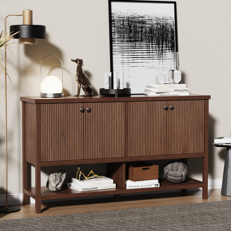 Latitude Run® Morden Cabinet With Display For Kitchen And Living Room ...