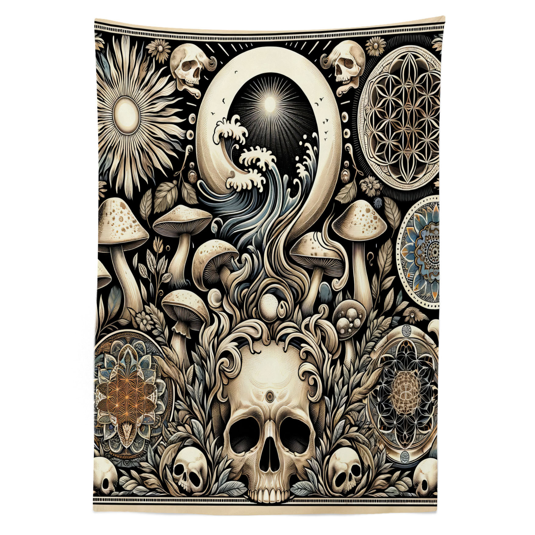 Bungalow Rose Douwe Rectangle Gothic Art Polyester Tablecloth | Wayfair