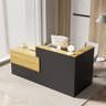 Ebern Designs L-Shaped Reception Desk With Storage, Modern Front Desk ...