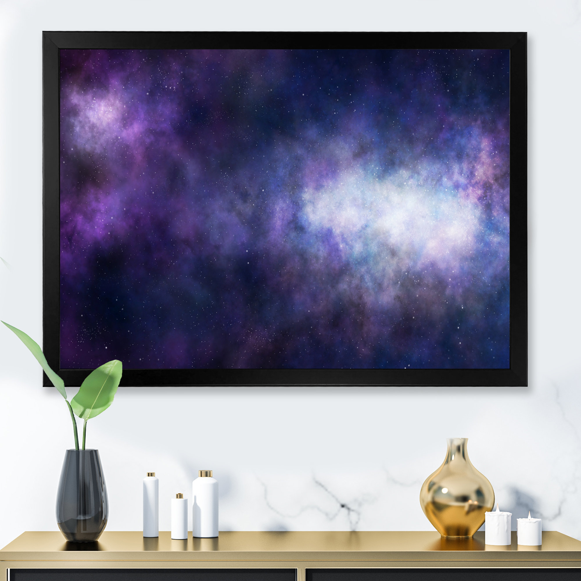 Wrought Studio™ Fractal Deep Space - Modern Canvas Wall Art | Wayfair