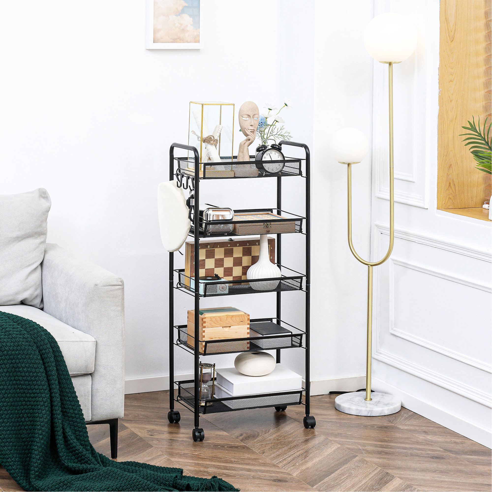 Latitude Run® 5 Tier Utility Rolling Cart - Wayfair Canada