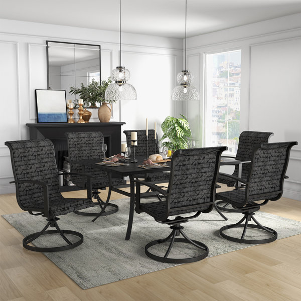 Blue Elephant 6 - Person Extendable Steel Breakfast Nook Dining Set ...