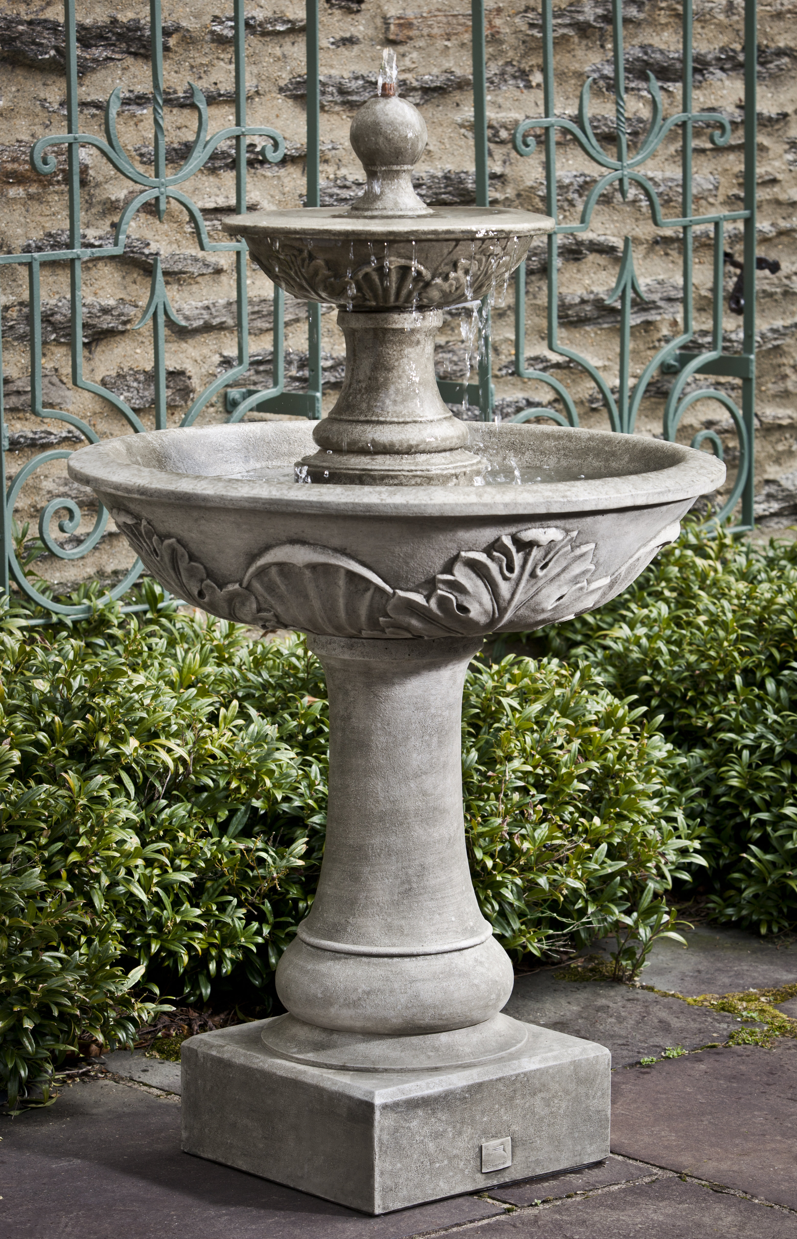 Campania International Acanthus Concrete 2 Tiered Fountain | Perigold