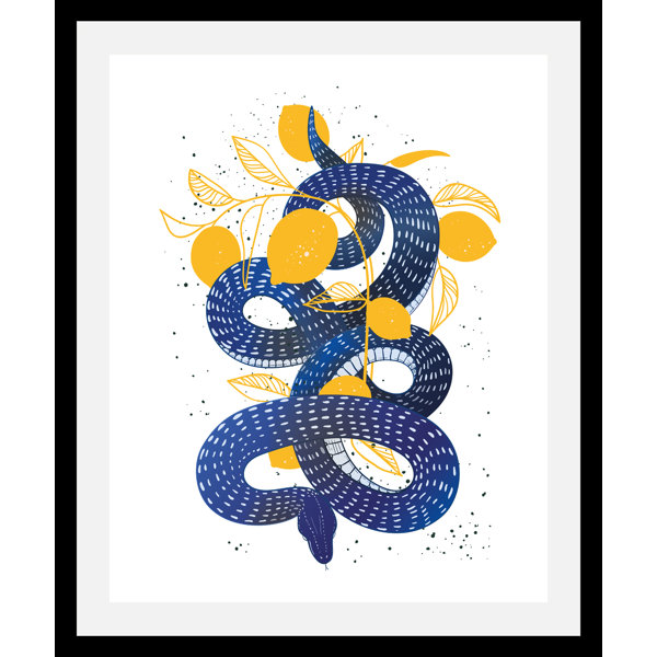 Latitude Vive Lemon Snake - Single Picture Frame Print | Wayfair.co.uk