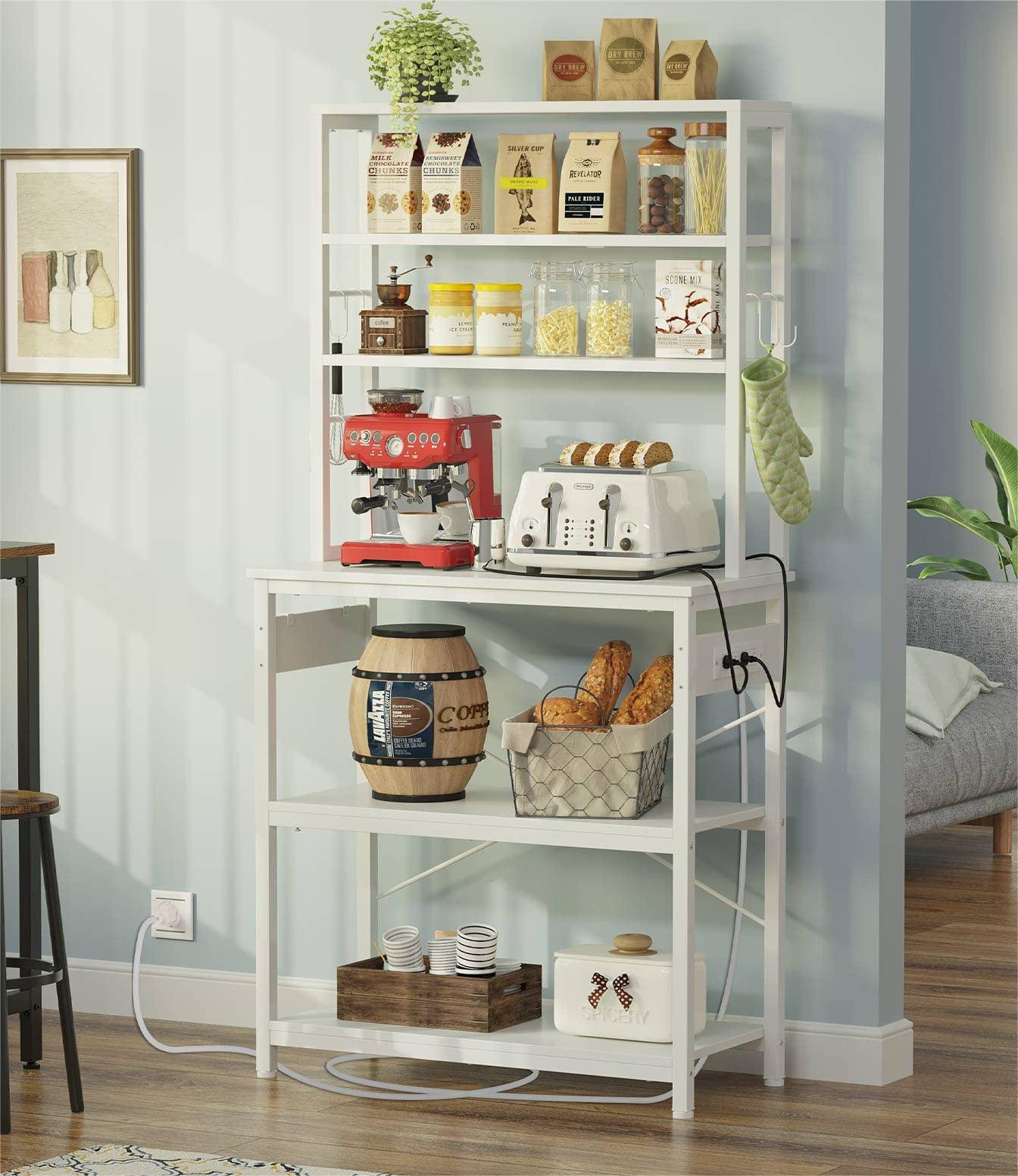 17 Stories Sulltane 31.5'' Steel Standard Baker's Rack with Microwave ...