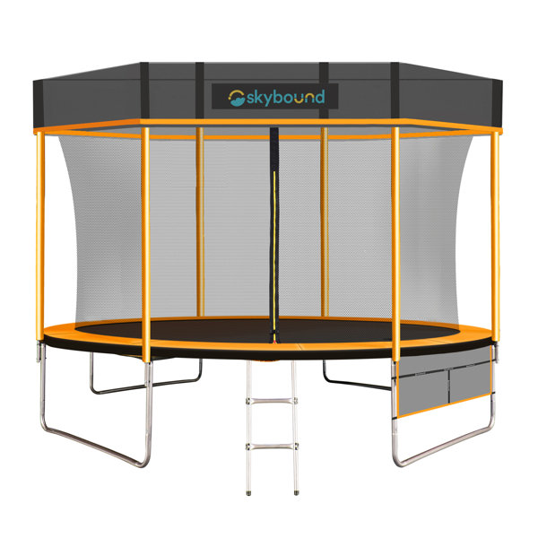 SKYBOUND 12' Round Backyard/Outdoor Trampoline Set with Safety ...