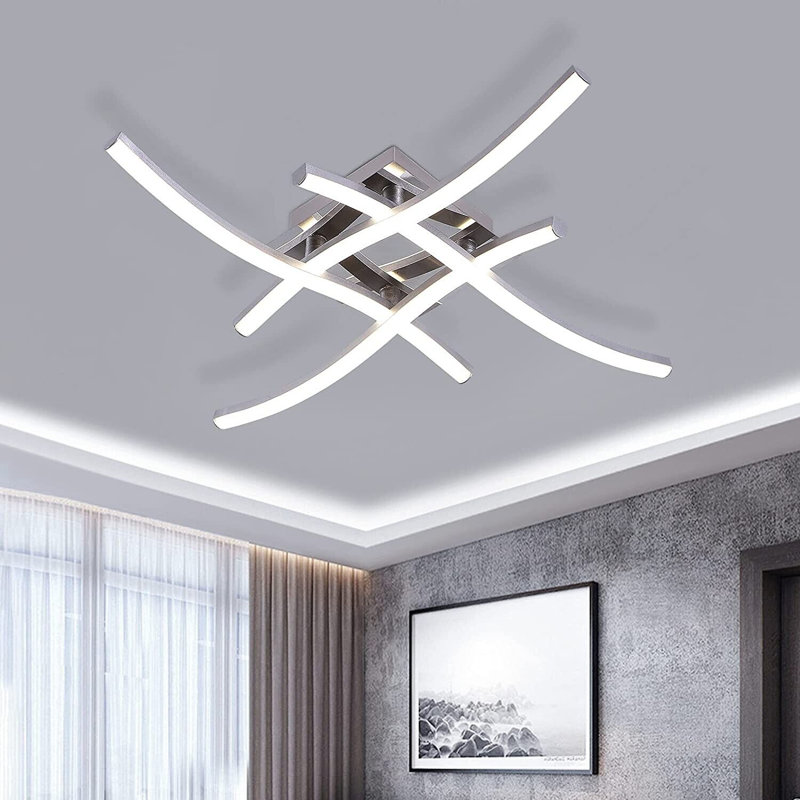 Wrought Studio™ Cziara 4-Light LED Semi Flush Mount Ceiling Light | Wayfair