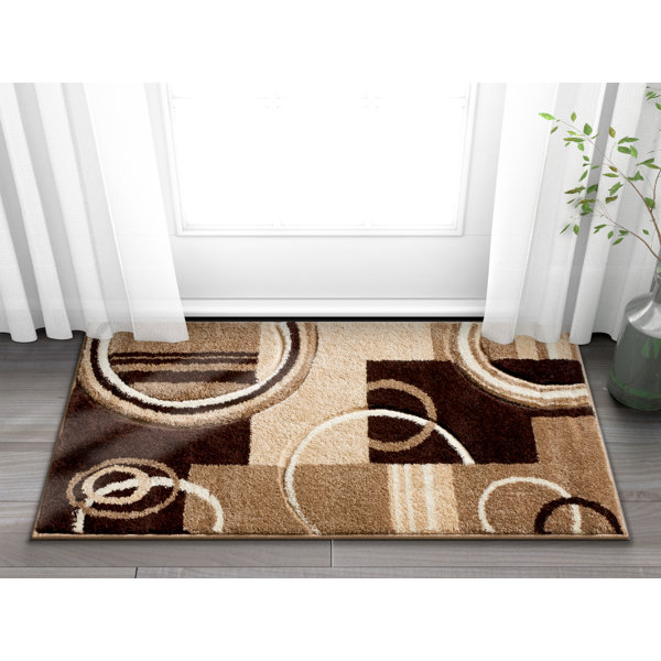 Winston Porter Ruby Abstract Brown/Beige Area Rug & Reviews | Wayfair