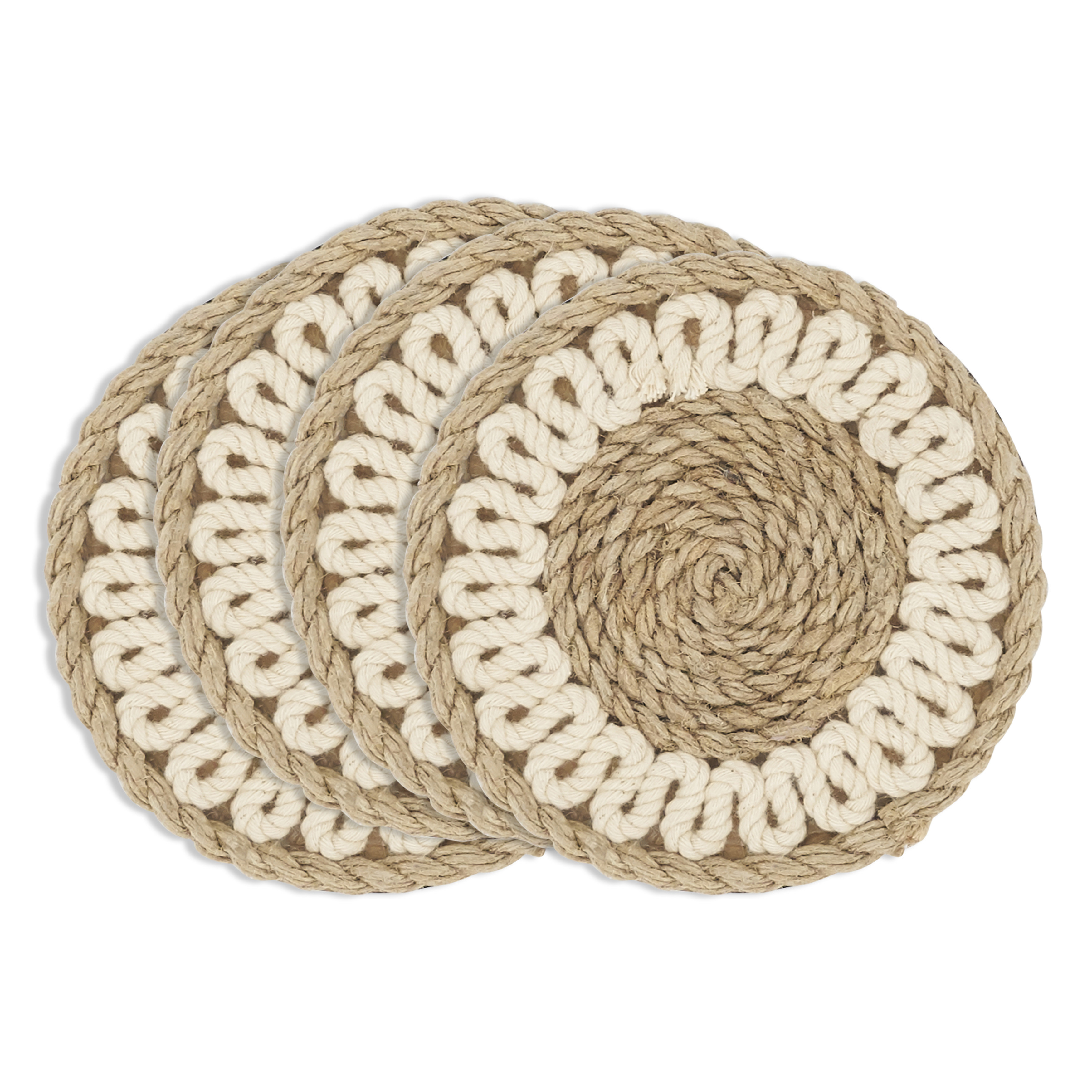 Saro Rope No Pattern Round Napkin | Wayfair