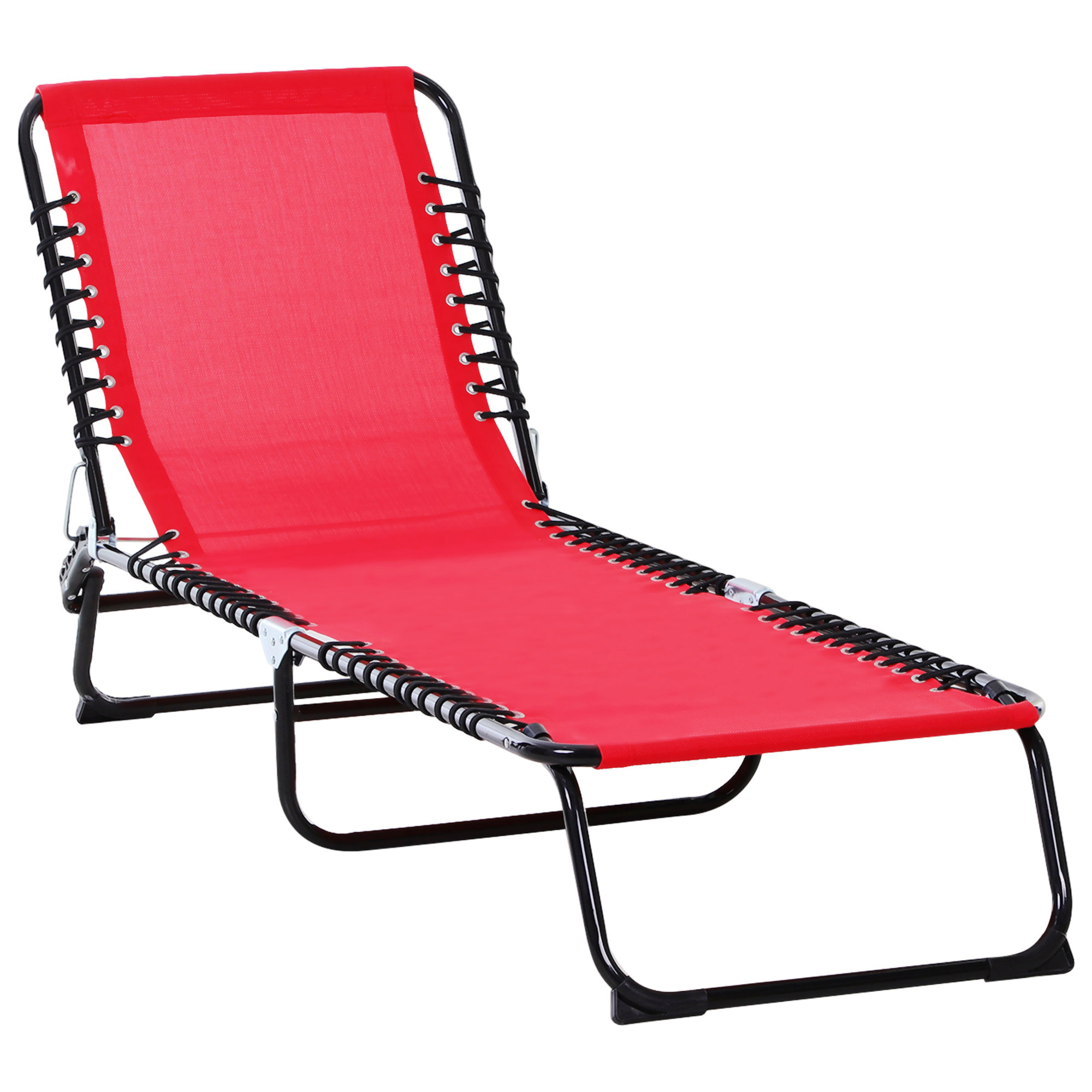 Arlmont & Co. Outsunny Folding Chaise Lounge Pool Chair | Wayfair