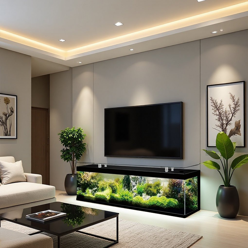 Orren Ellis Modern TV Stand Bar Style Eco Aquarium - Wayfair Canada