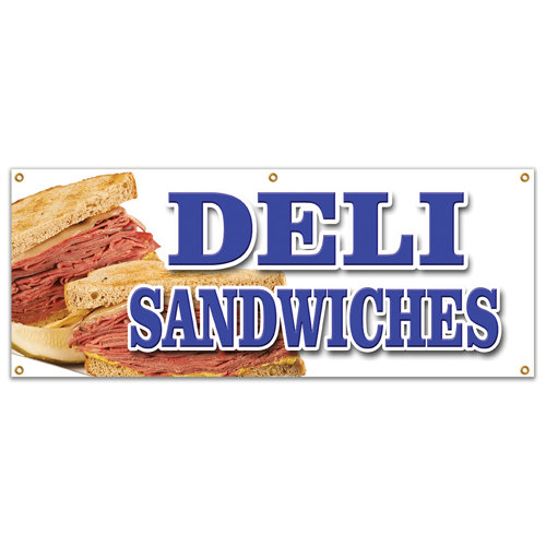 SignMission Deli Sandwiches Banner Sign | Wayfair