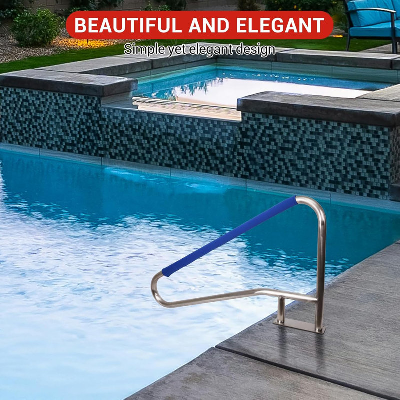 ASOPIX 304 Stainless Steel Pool Handrail, 250 LBS Load Capacity | Wayfair