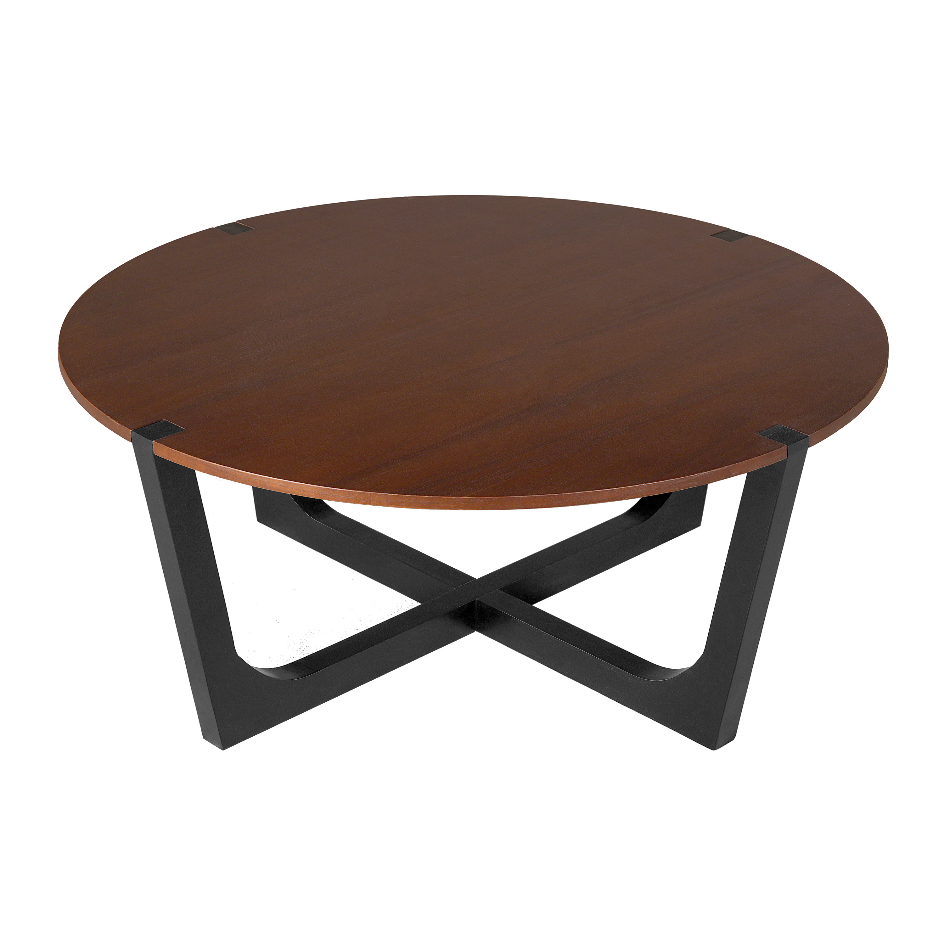 17 Stories Wood Coffee Table with Curved Legs, Contemporary Center ...