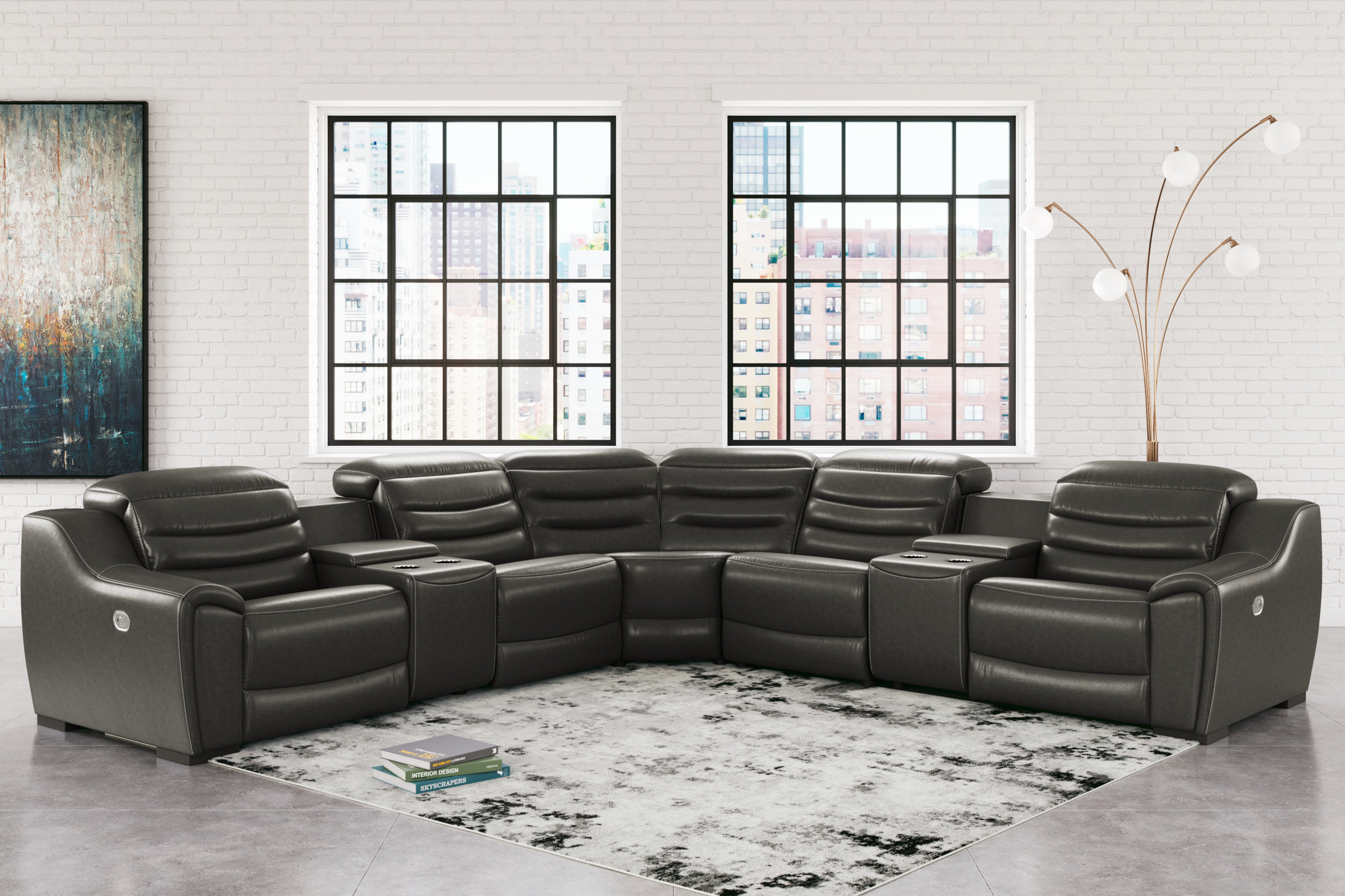 Ebern Designs Melynn 7-Piece Power Reclining Sectional | Wayfair