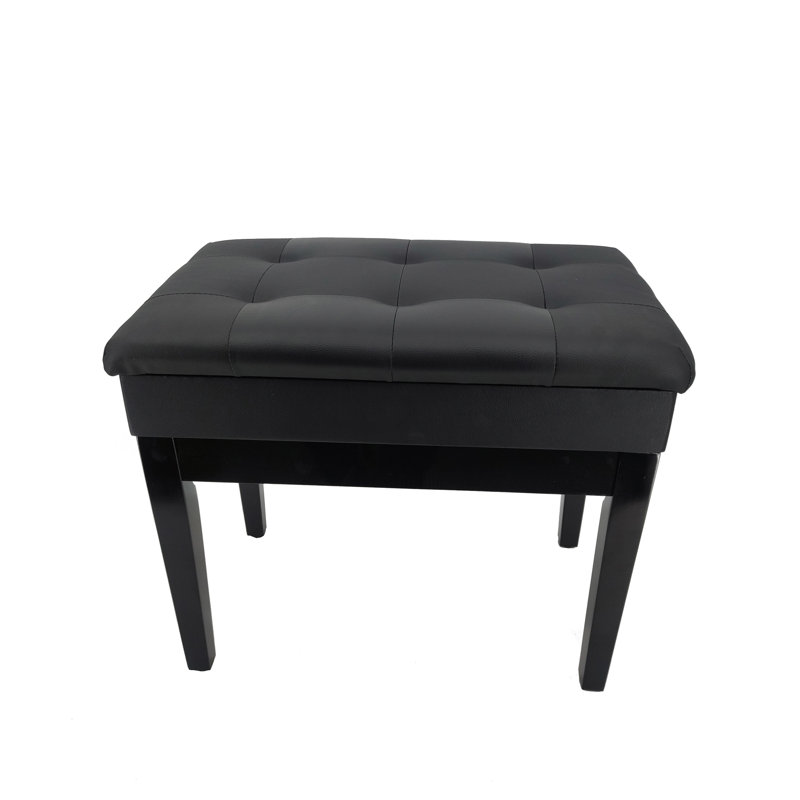 Red Barrel Studio® Black Piano Bench Keyboard Chair Adjustable Height ...