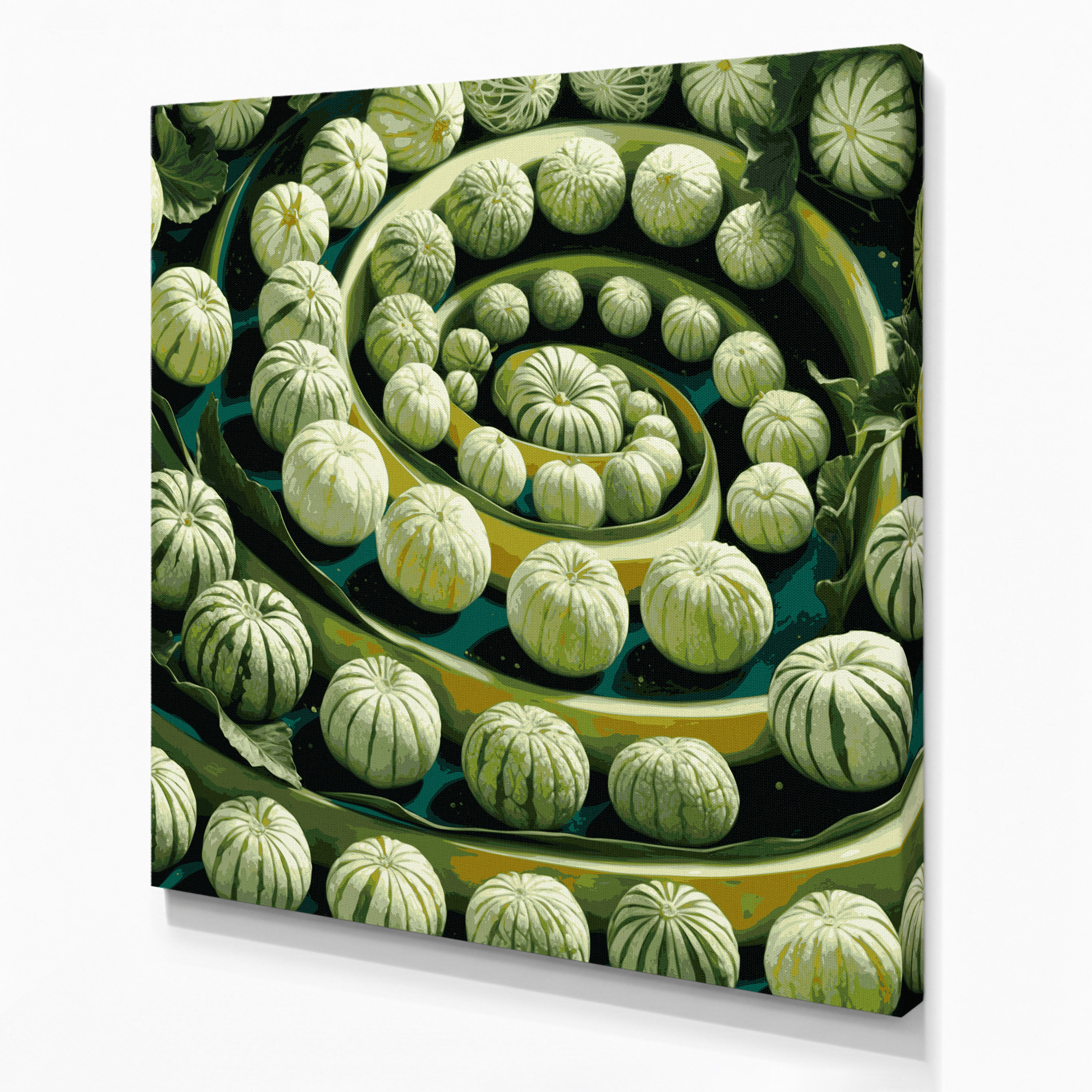 Alcott Hill® Fruit Korean Melon Green Canvas Wall Art | Wayfair