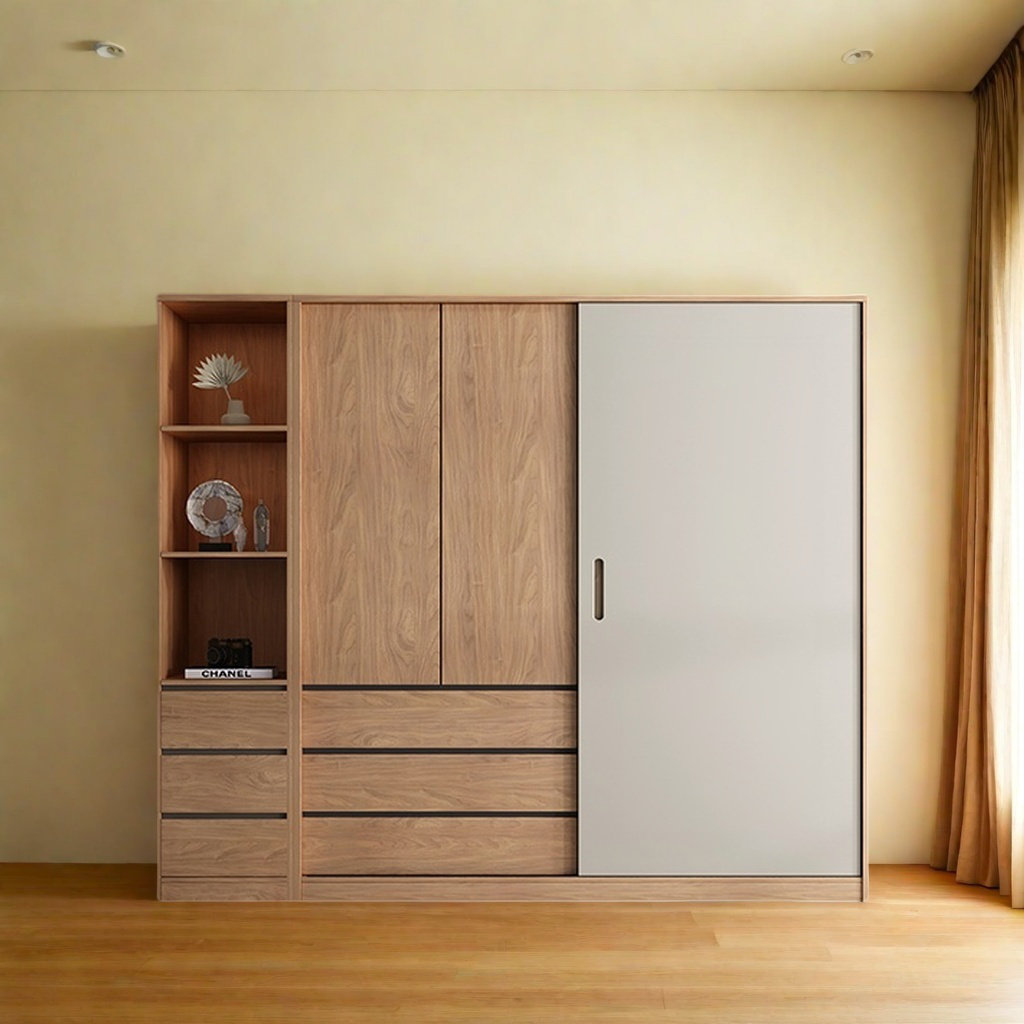 marlao Simple Walnut Color Closet | Wayfair