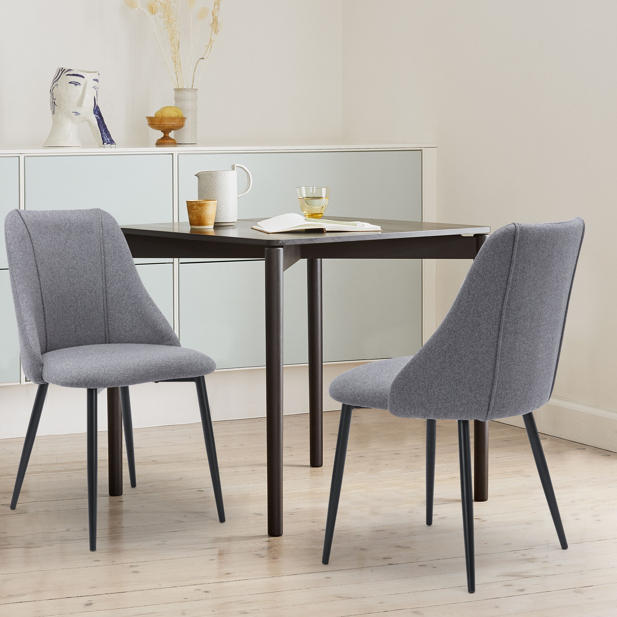 Ivy Bronx Full Back Side Chair Soft Dining Chair, Blue, Set Of 2 ...