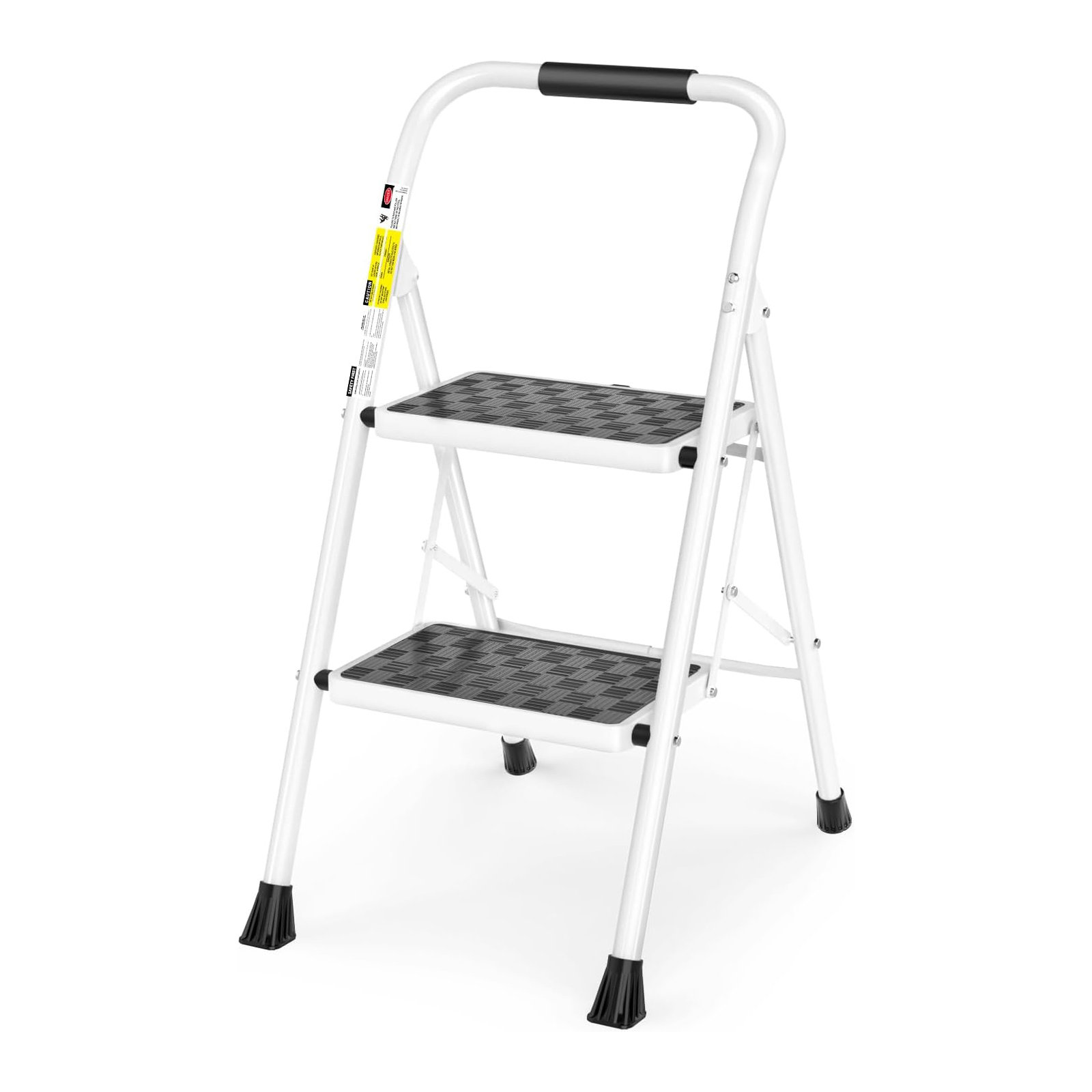 WFX Utility™ 2-Step Folding Steel Ladder Stool - Ergonomic Handle ...