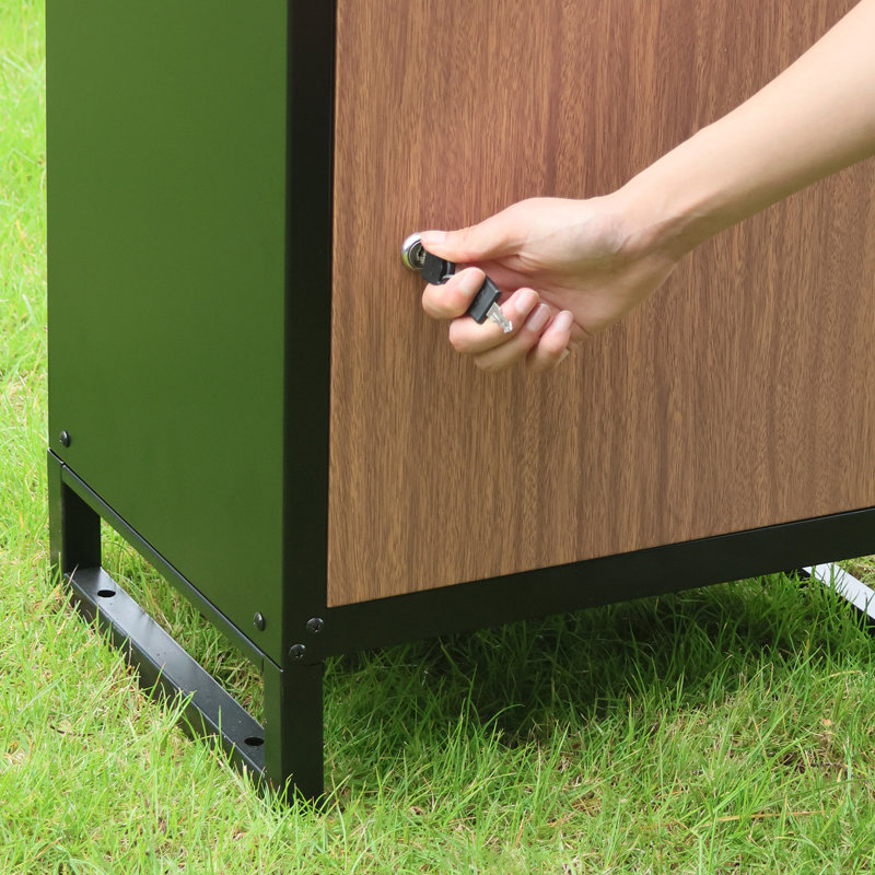 Walsport Freestanding Metal Package Drop Lockable Mailbox Parcel Locker ...