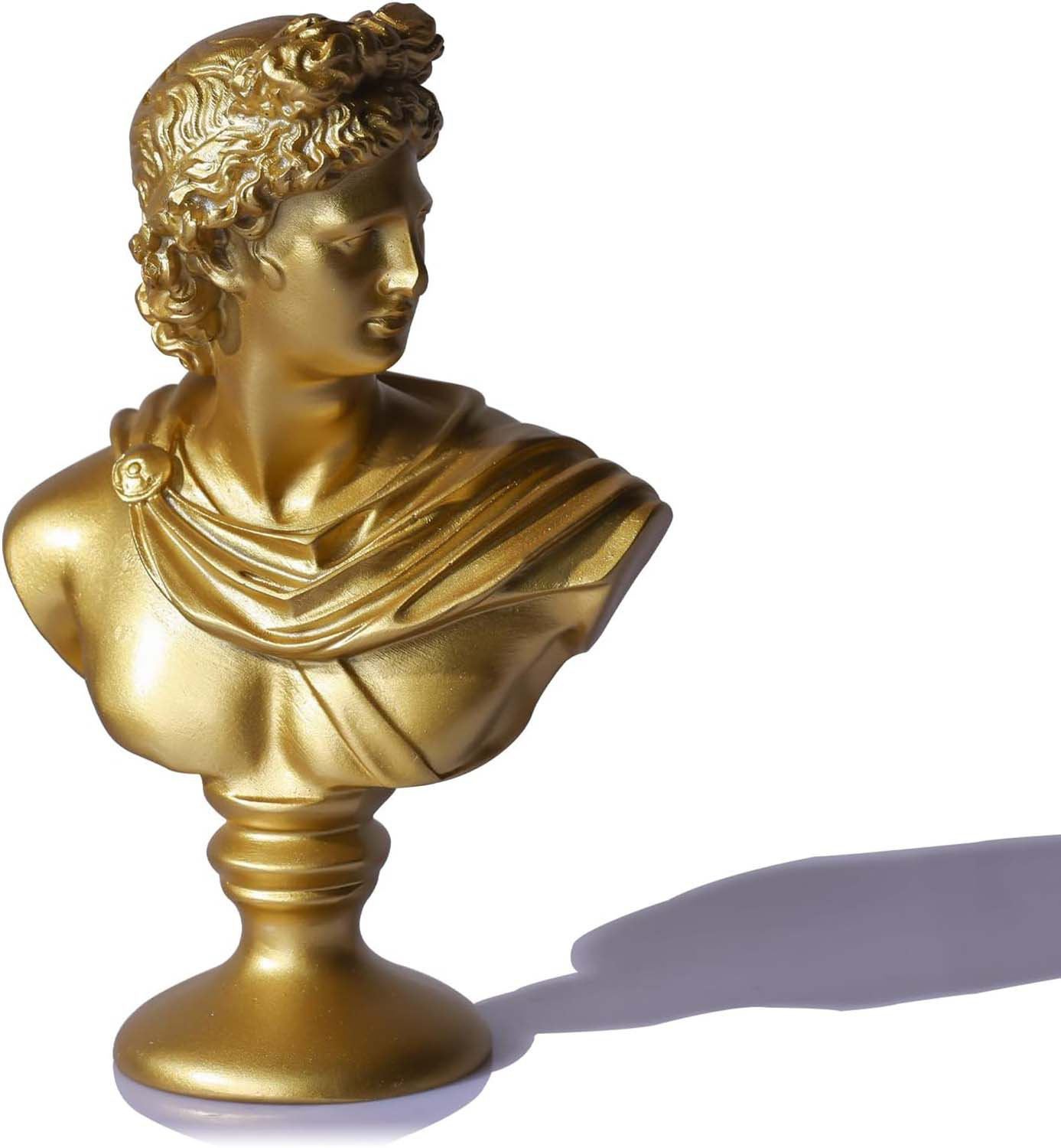 Astoria Grand 6" H Gold Apollo Bust Statue, Classic Greek Mythology ...