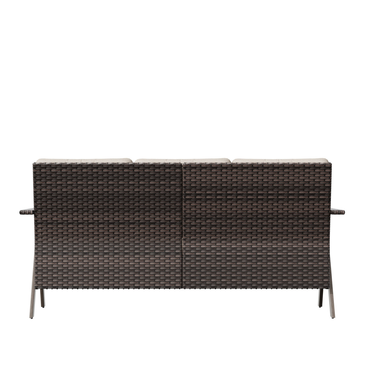 George Oliver R-Shaped Rattan Armrest Sofa | Wayfair