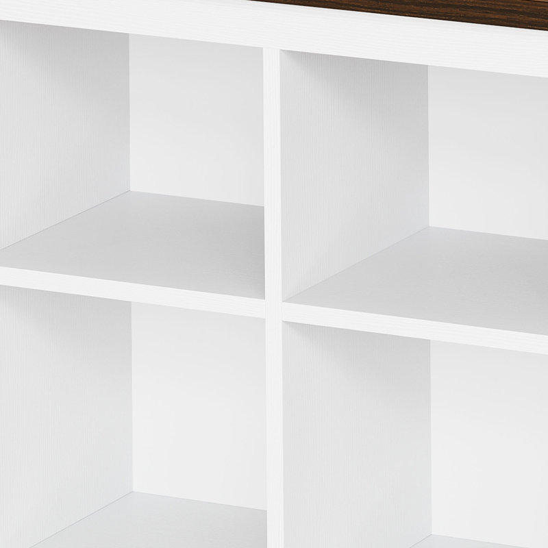 Gracie Oaks Gebrael 2-Tier Open Shelf Bookcase, 6/8-Cube Storage ...